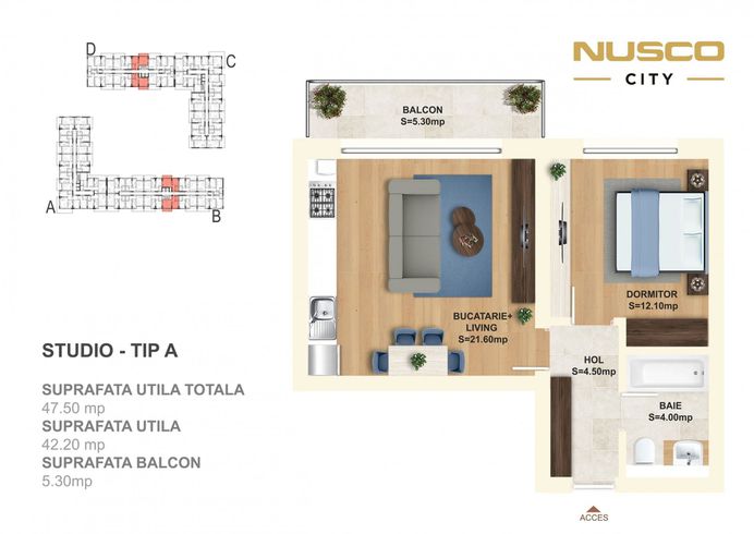 Ansamblul rezidential Nusco City garsoniere, apartamente de 2, 3 si 4 ...
